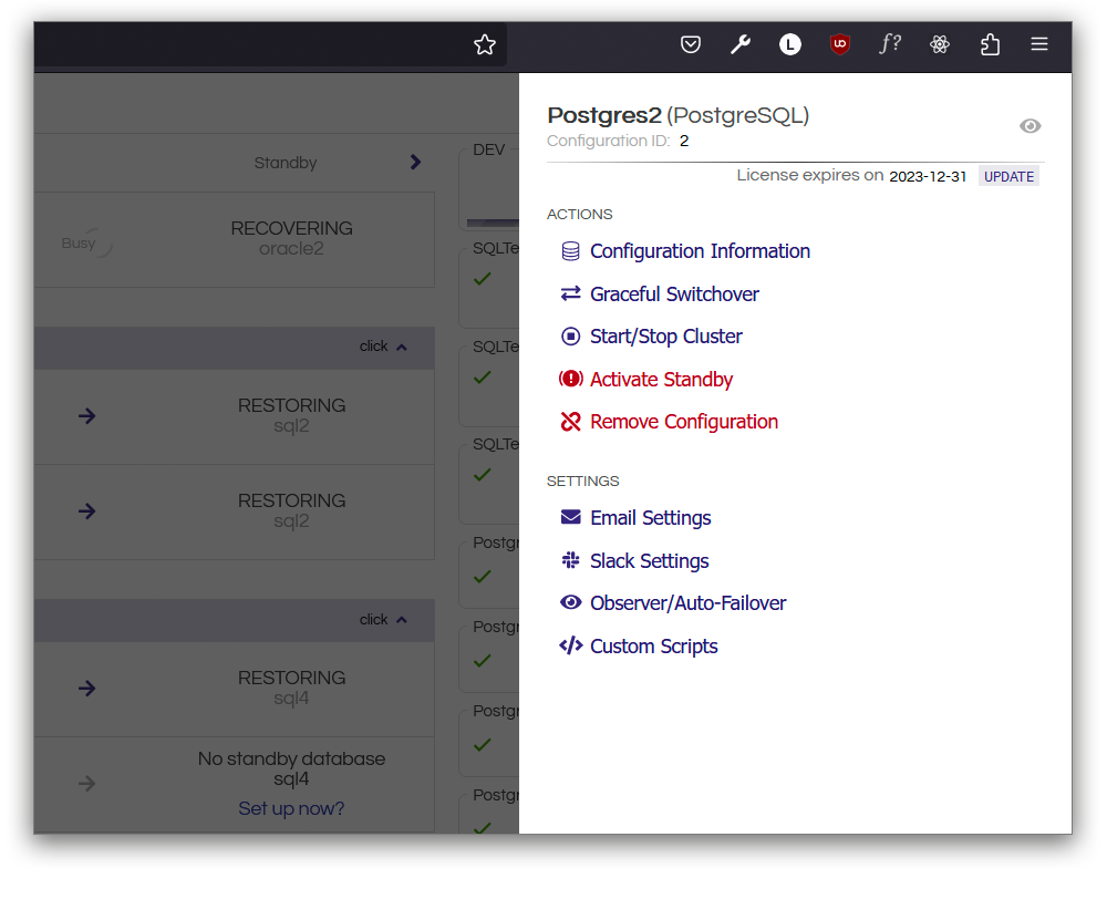 Disaster Recovery for PostgreSQL with StandbyMP